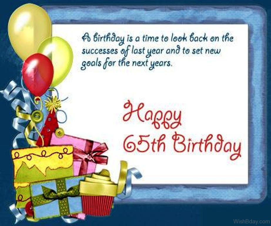 48 65th Birthday Wishes 48 65th Birthday Wishes