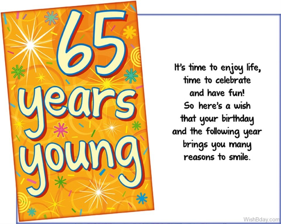 48 65th Birthday Wishes 48 65th Birthday Wishes